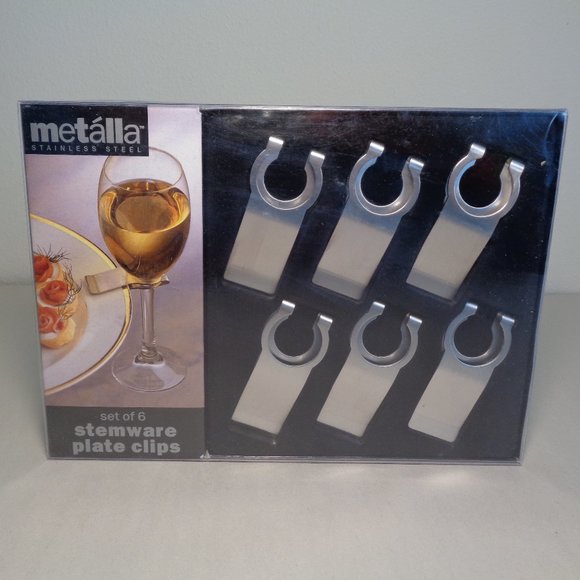 Prodyne | Dining | Metalla Stainless Steel Set Of 6 New Stemware Plate ...
